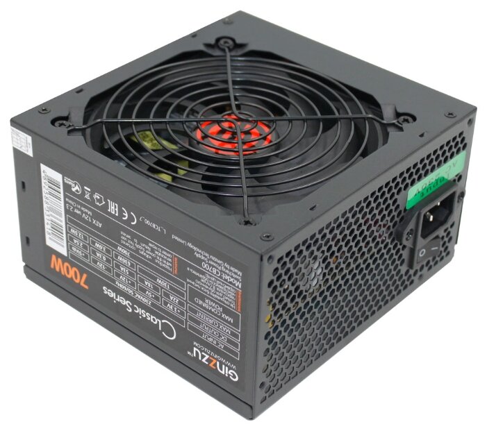 Блок питания 700 Вт ATX Ginzzu CB700 700W, 120 мм б/у, замята задняя ...