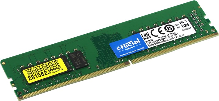 Память DDR4 DIMM 16Gb, 2400MHz Crucial (CT16G4DFD824A), 527710 купить в ...